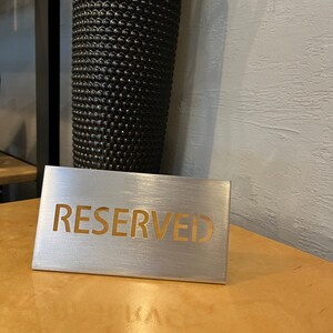 Steel Reserved Seating Sign for Table Top, Reserved Sign Template ...