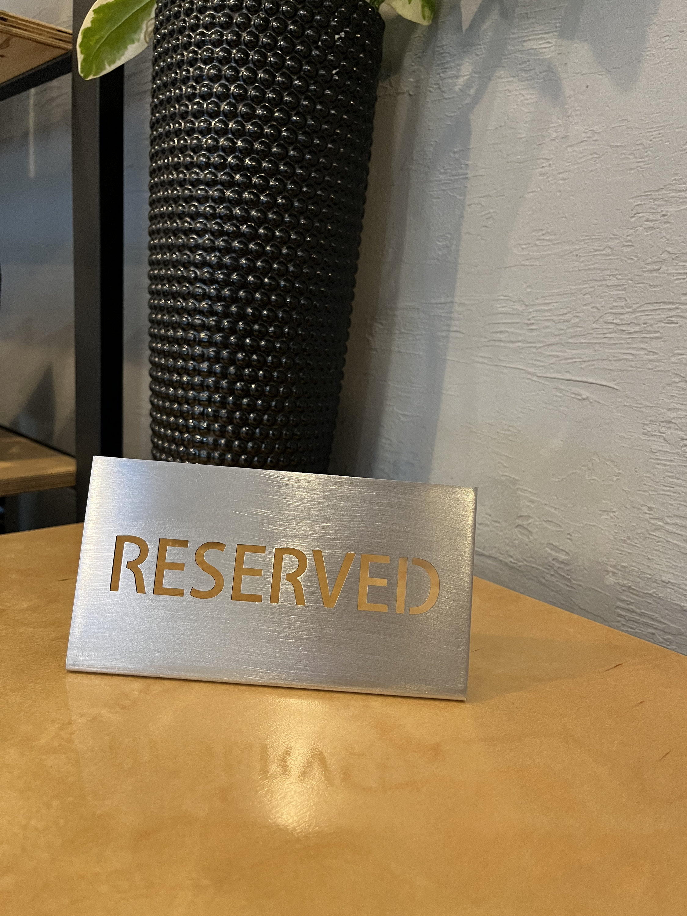 Steel Reserved Seating Sign for Table Top, Reserved Sign Template ...