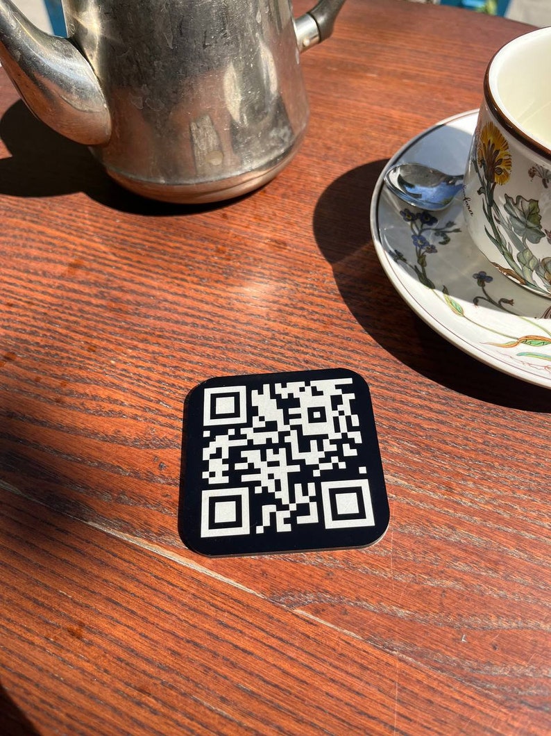 QR Code for Bar Menu, QR Business Card, Stainless Steel Qr Sign, Scan ...