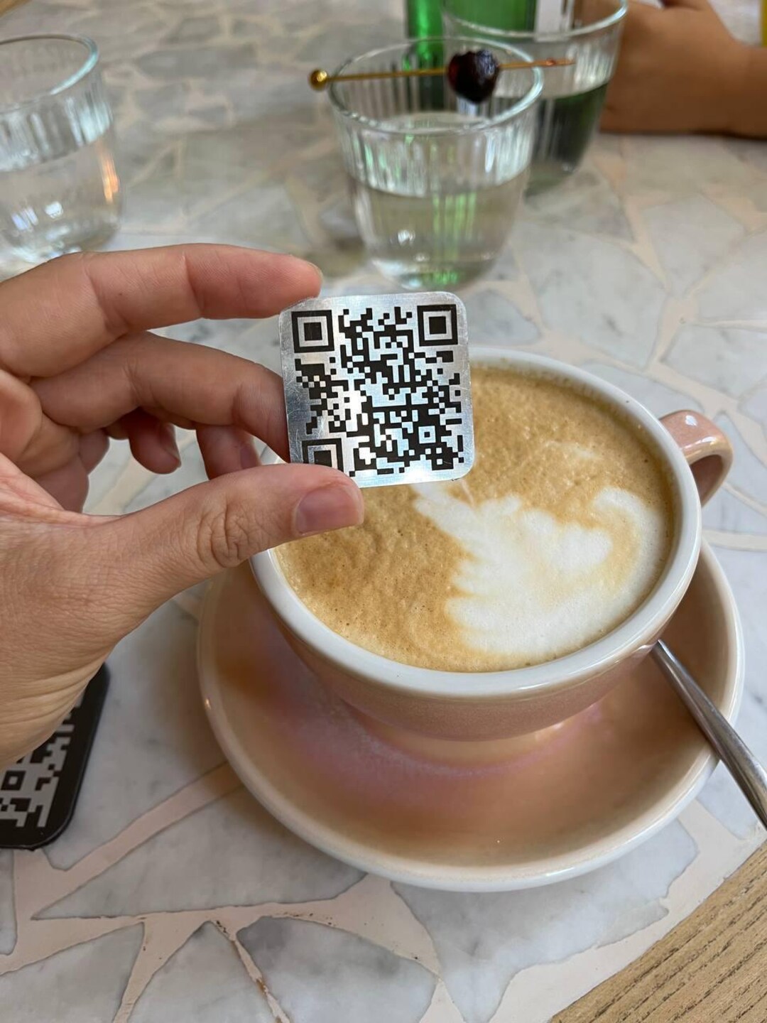 Metal QR Code for Bar Menu, QR Business Card, Stainless Steel Qr Sign ...