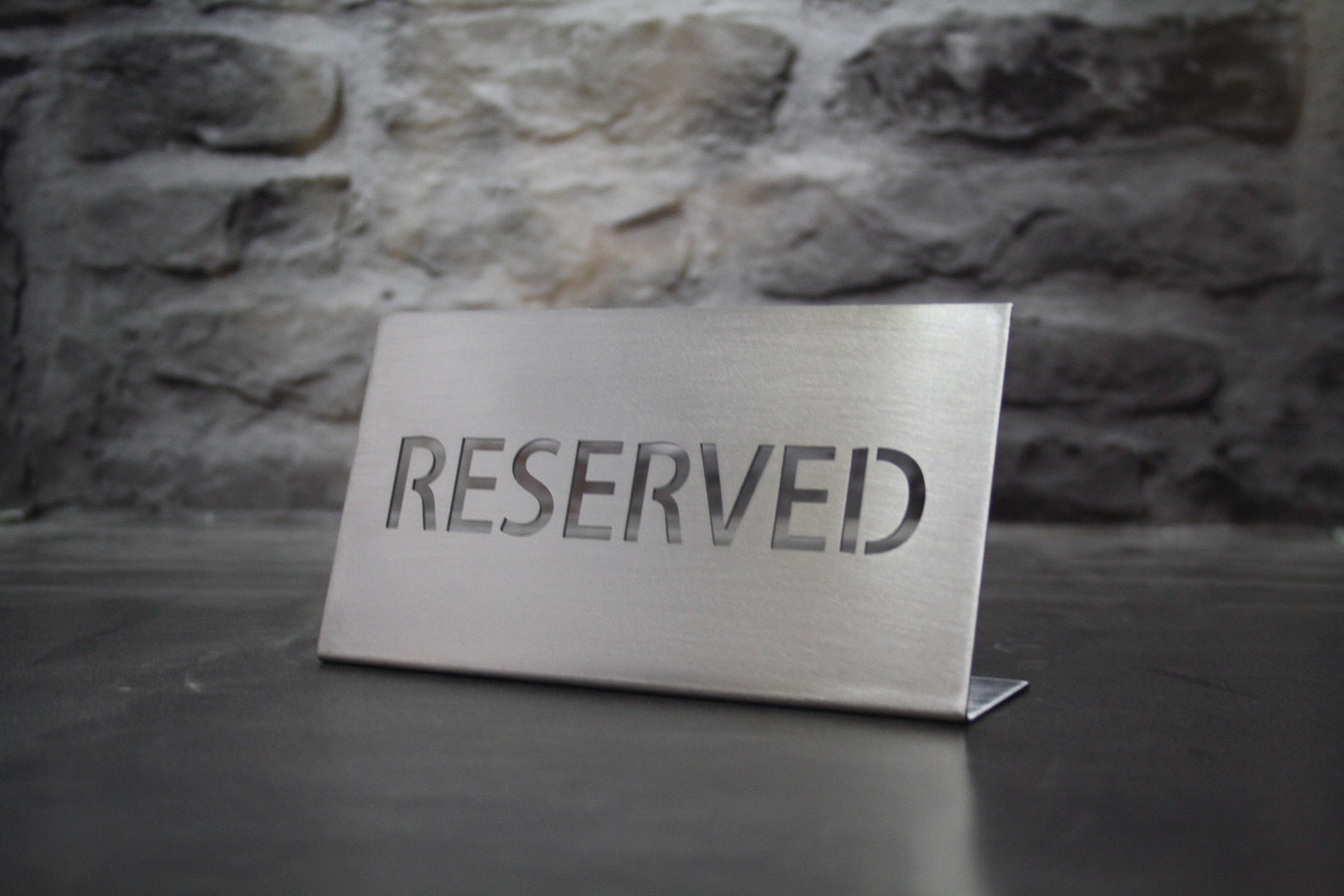 Steel Reserved Seating Sign for Table Top, Reserved Sign Template ...