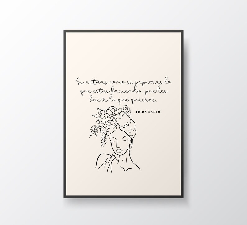 Frida Kahlo Quote Poster Wall Art Poster Decor si - Etsy