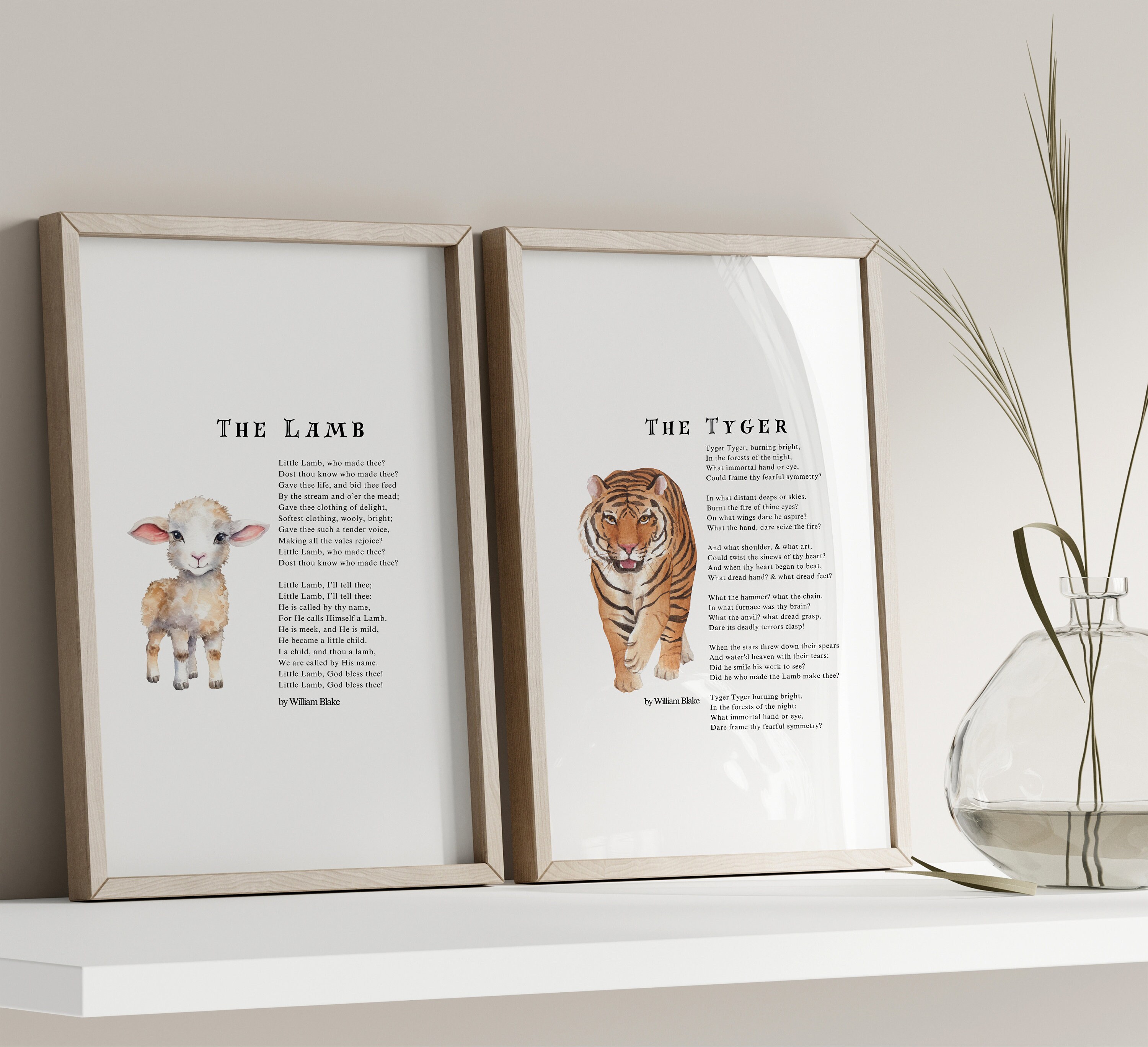 POSTER: Poem the Tyger by William Blake - Etsy