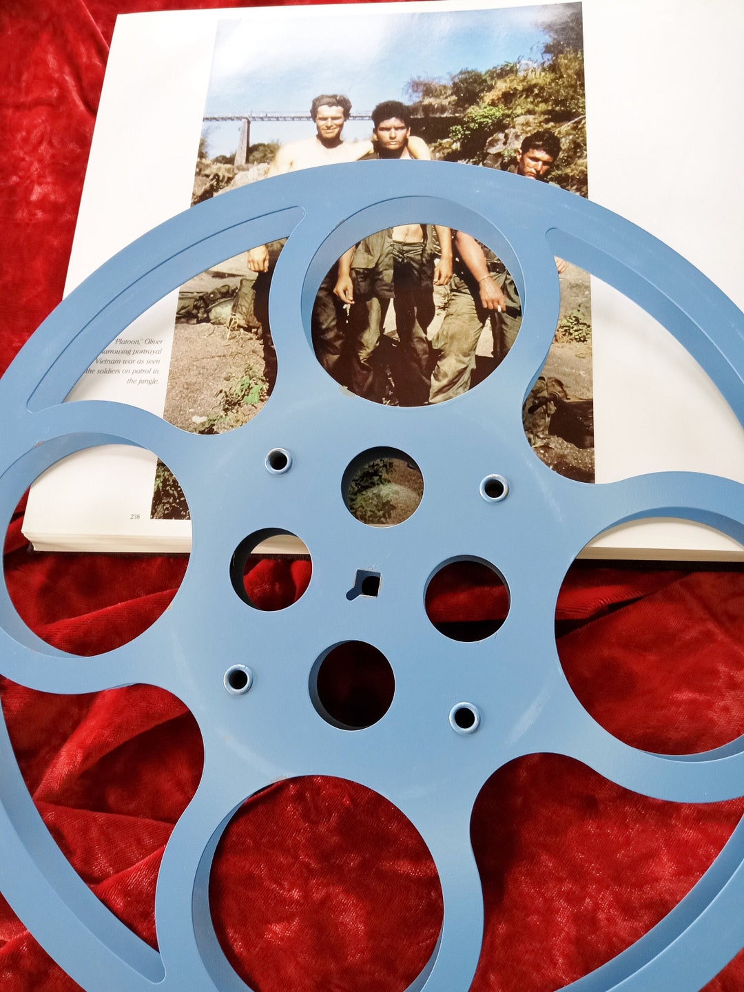 BLUE 12 Inch Vintage Hollywood SKY BLUE Metal 16mm Movie Reel to ...