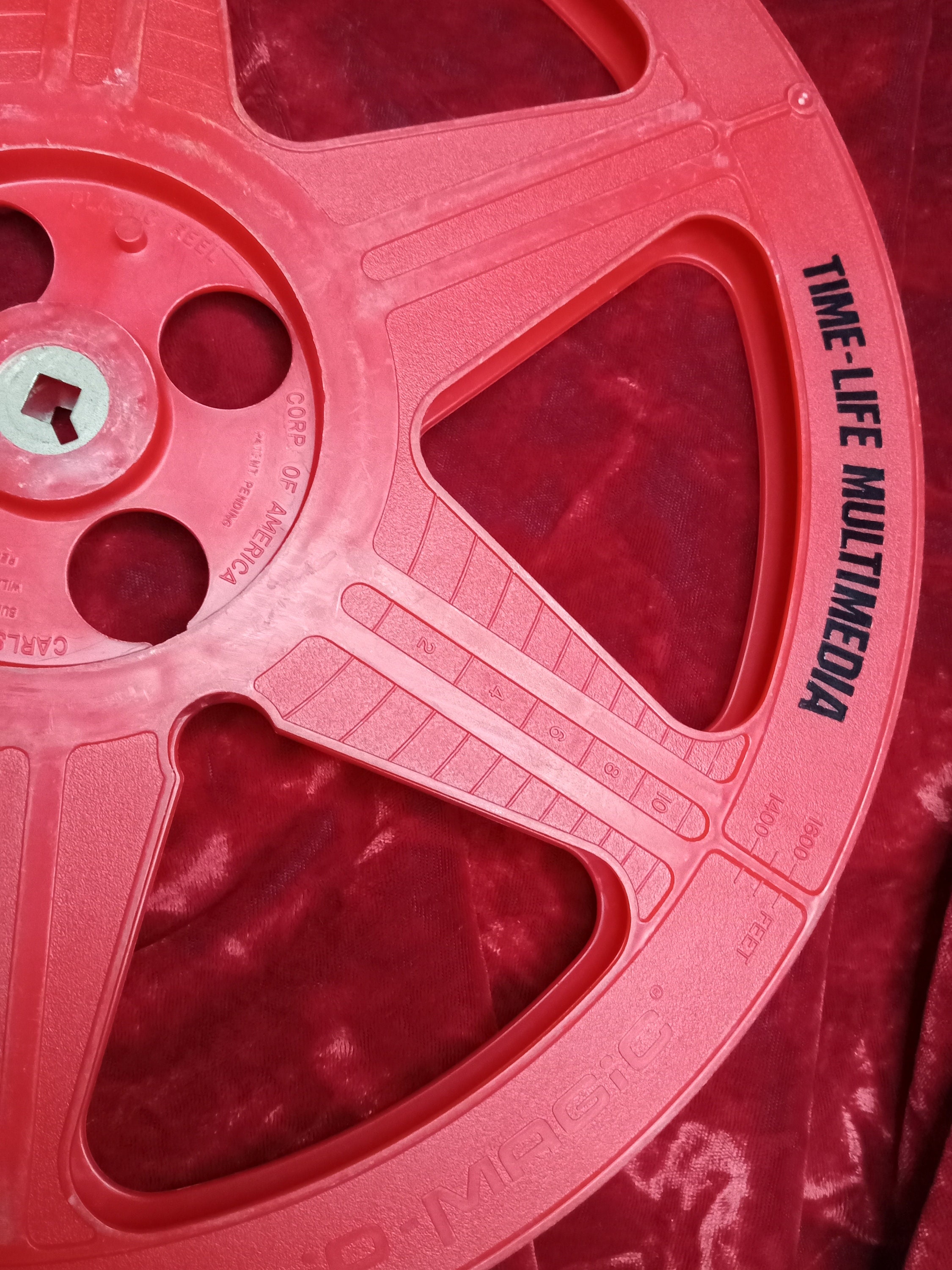 Movie Reel Decor 13.75 Inch Authentic Vintage TIME LIFE Multimedia Red ...