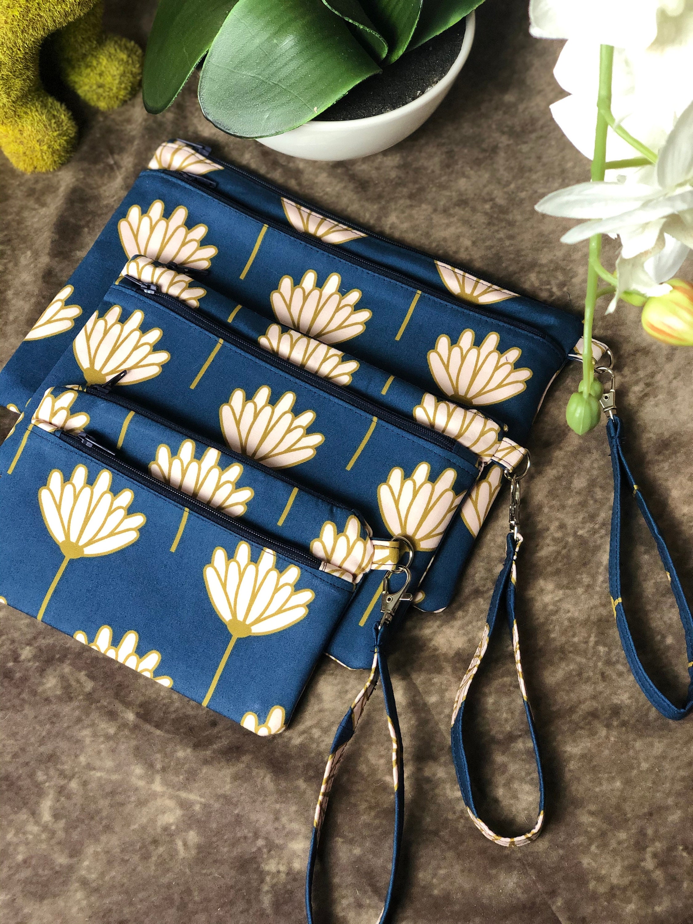 Elegant Custom Made to Order Double Zip Wristlet - Set of 3 - Etsy