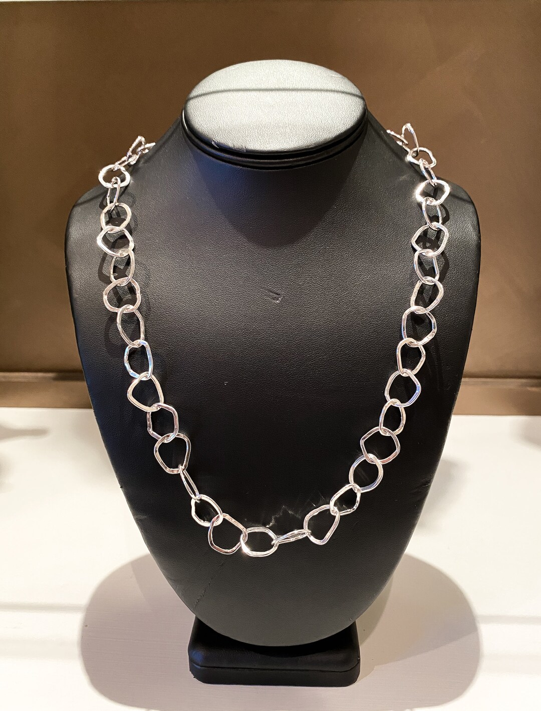 Hammered Heavy Sterling Link Chain - Etsy