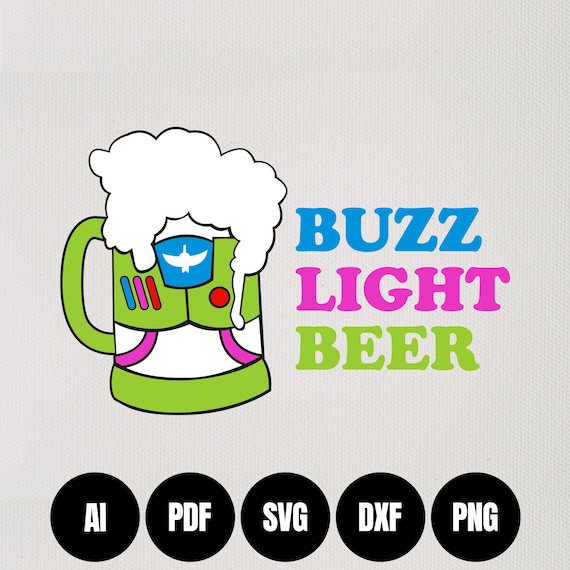 Buzz Light Beer Digital Download Make Your Own svg Ai - Etsy