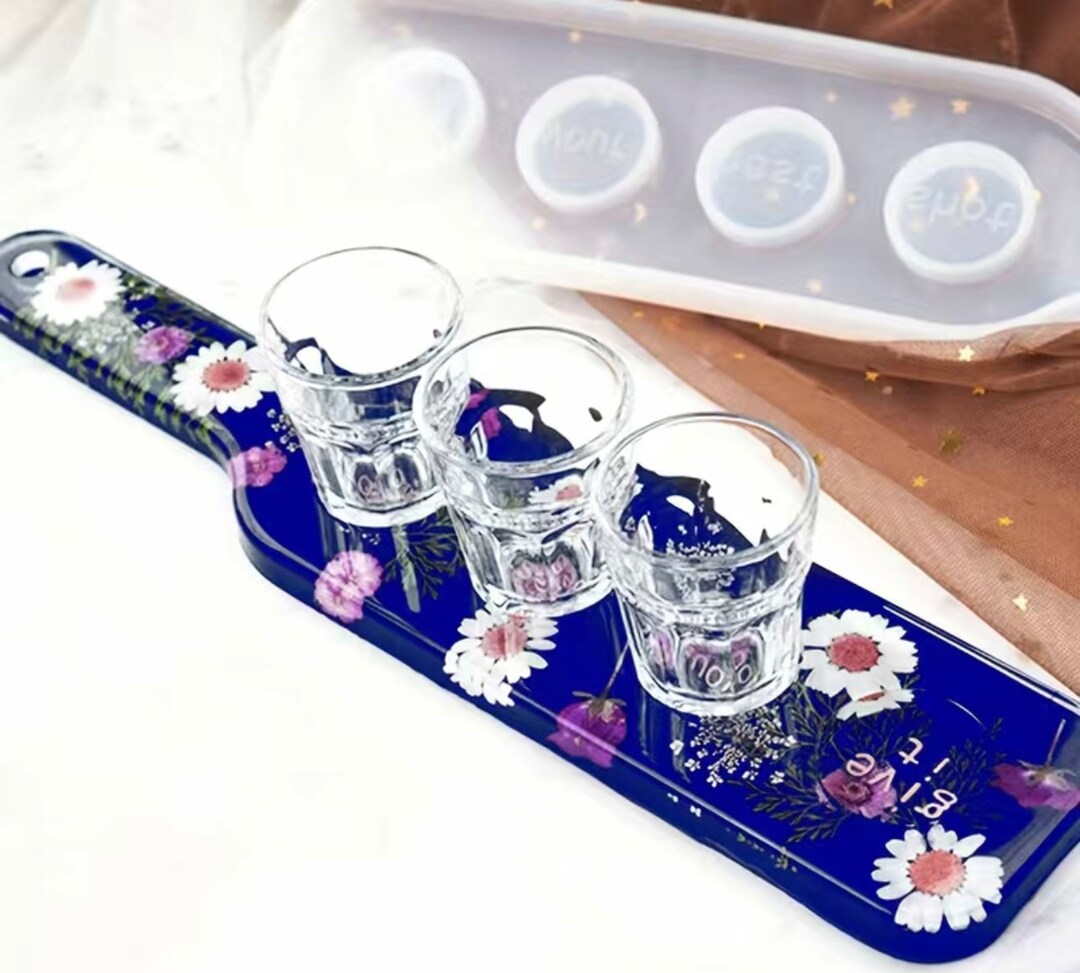 Shot Glass Resin Tray Holder Mold - Etsy