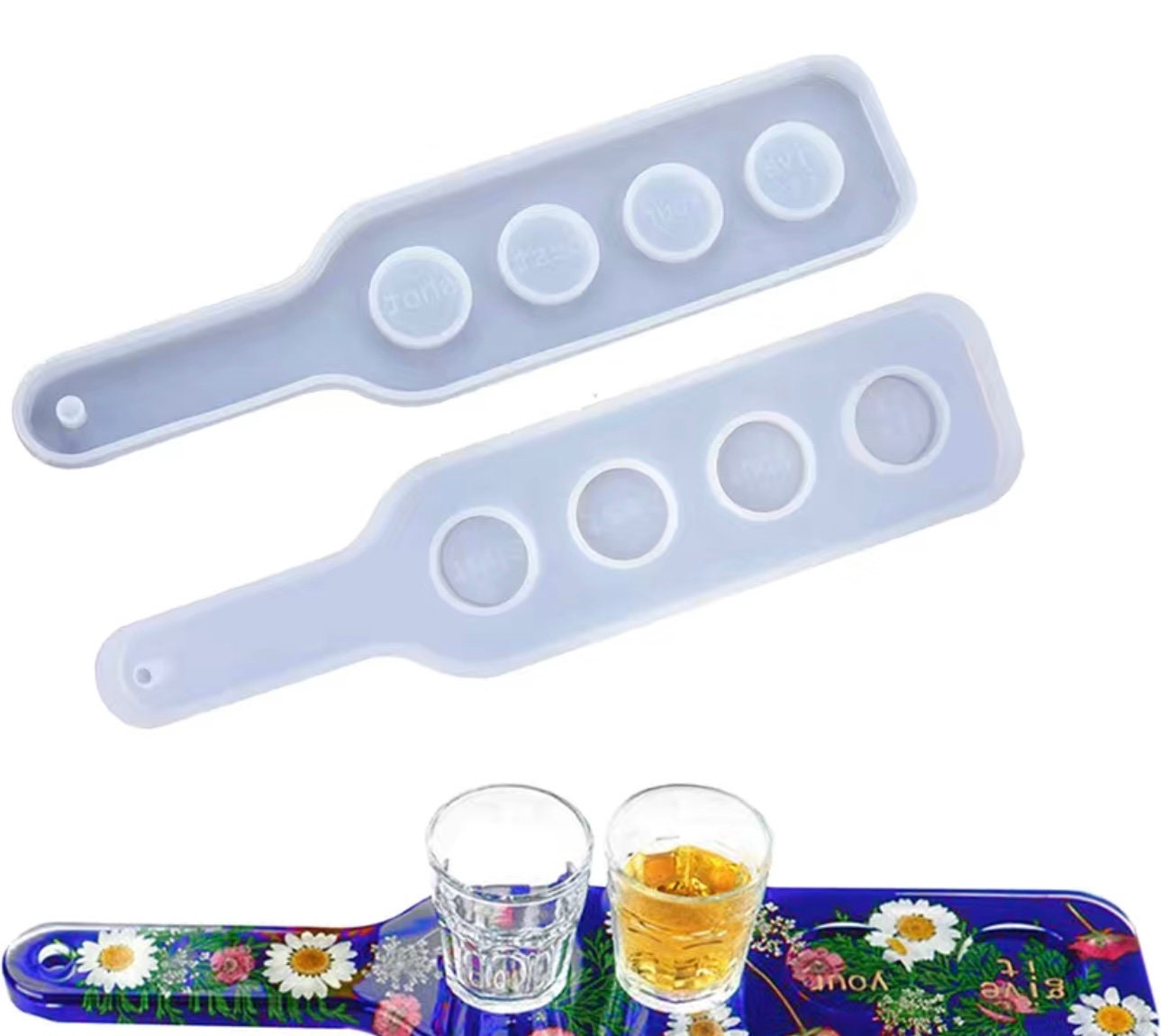 Shot Glass Resin Tray Holder Mold - Etsy