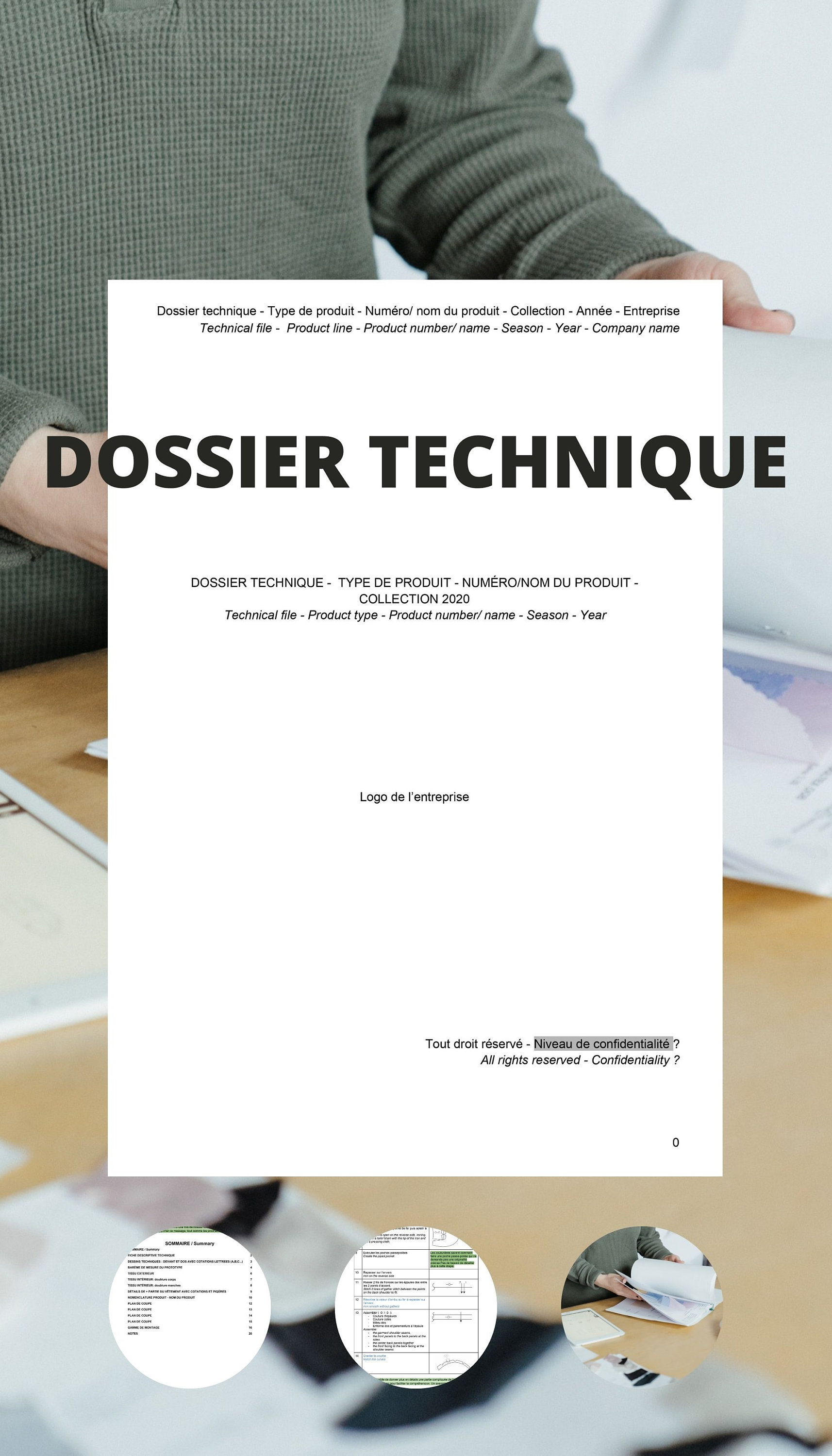 Le dossier technique entier pour fabriquer un vêtement français et ...
