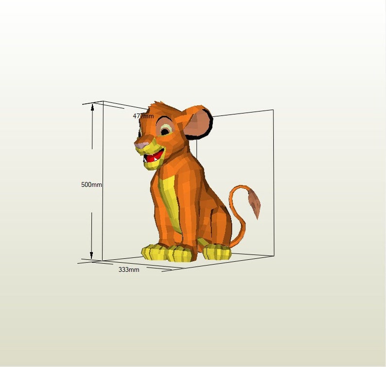 SIMBA PAPERCRAFT PDF - Etsy