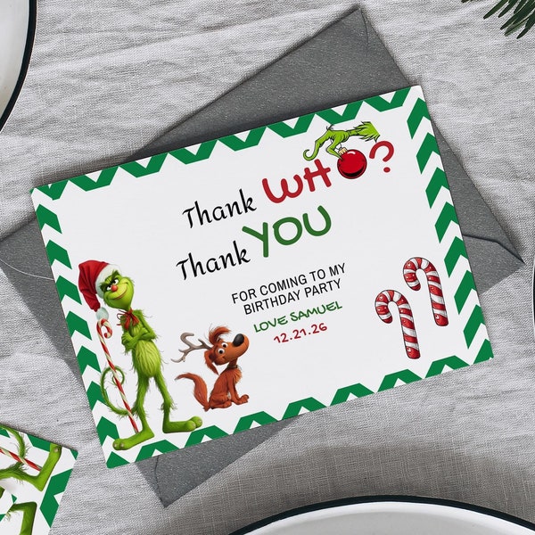 Grinch Christmas Card - Etsy