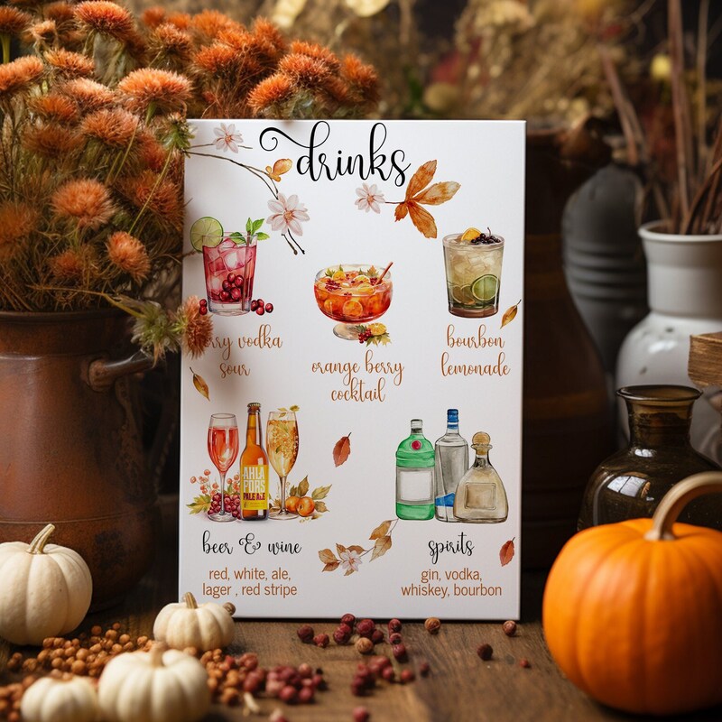 Cocktail Menu - Etsy