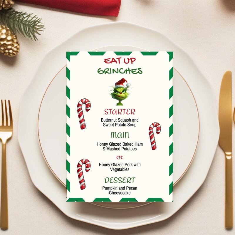 Grinch Christmas Card - Etsy