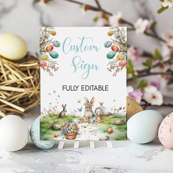 Easter Bunny Signs - Etsy