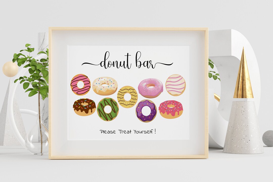 Donut Bar Sign Create Your Own Donut Menu Editable Donut Station ...