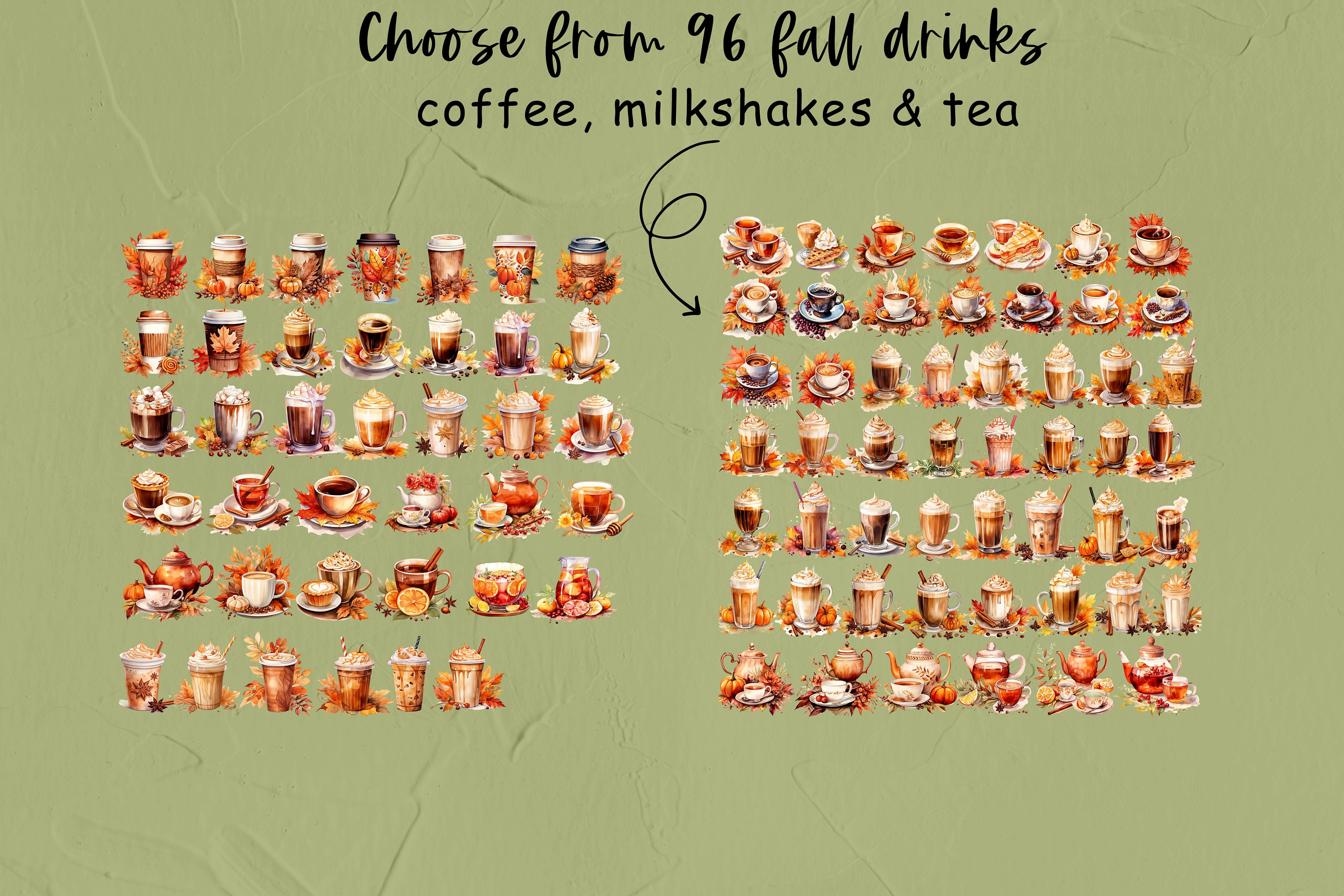 Editable Fall Coffee Drink Menu Template Thanksgiving Hot Beverage Bar ...