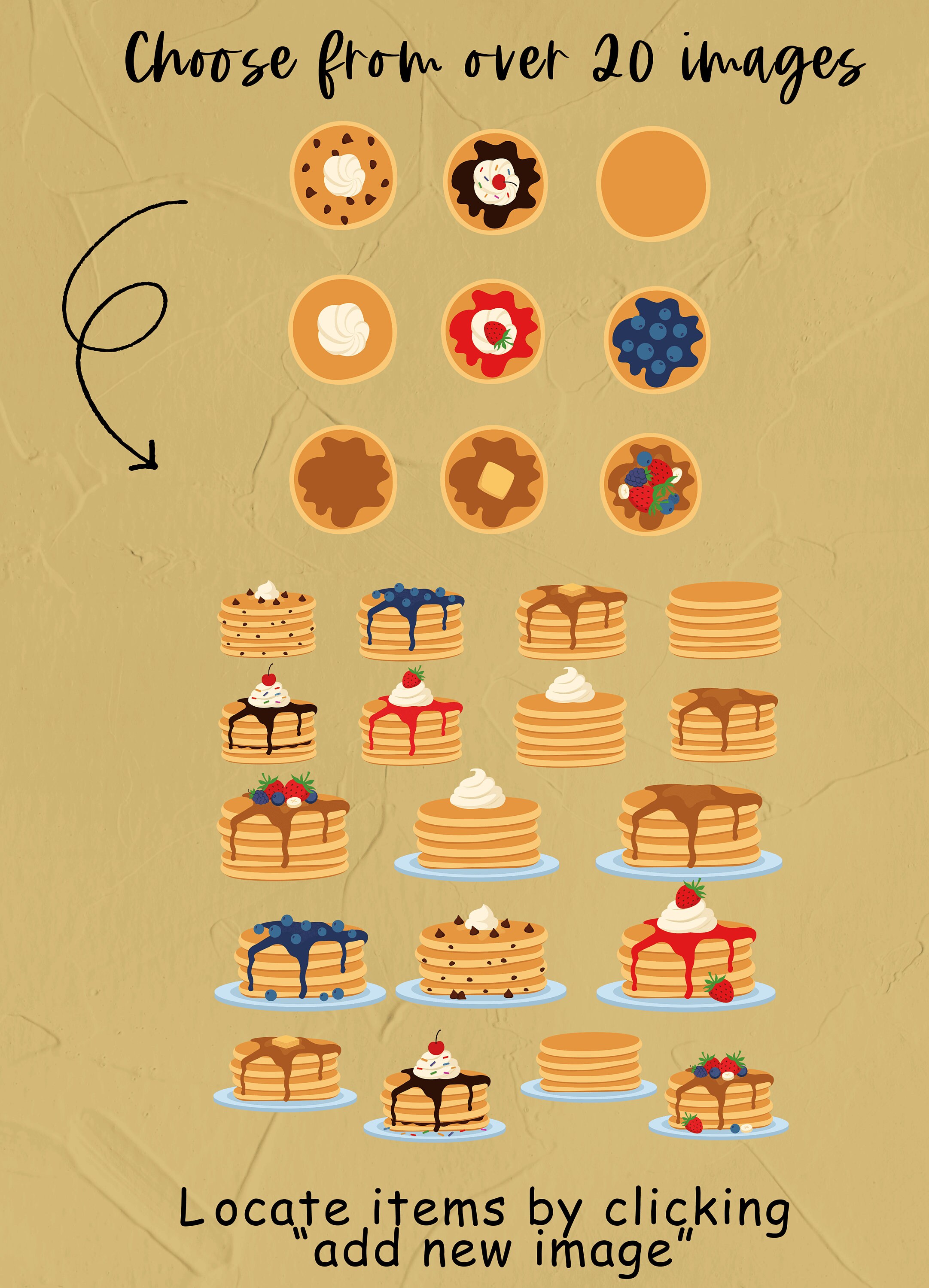 Editable Pancake Bar Sign Customizable Pancake Station Wedding Pancake ...