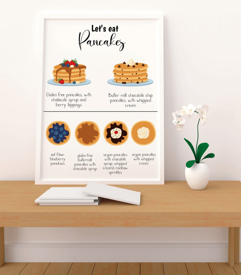 Editable Pancake Bar Sign Customizable Pancake Station Wedding Pancake ...