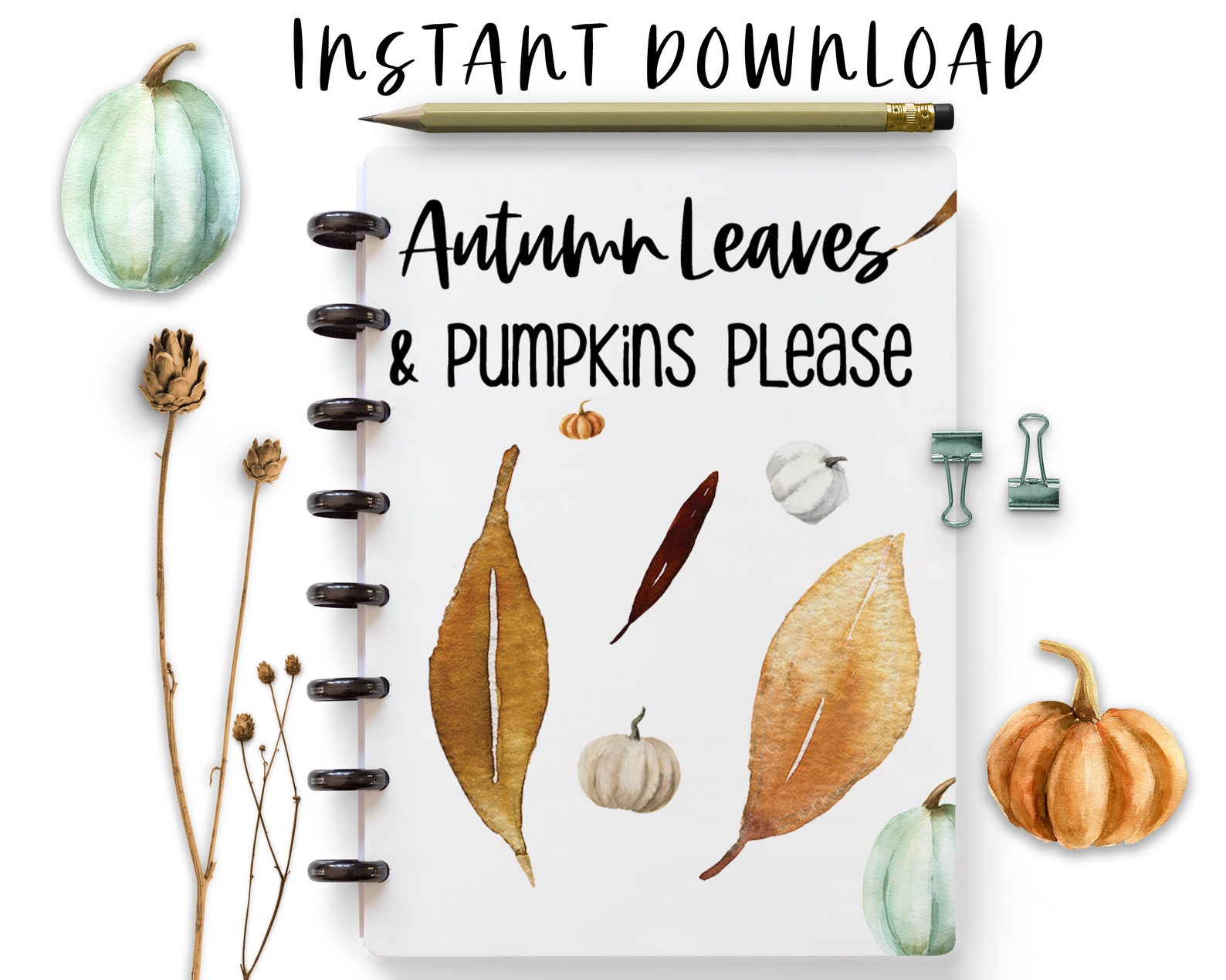 Fall Planner Dashboard Happy Planner Printable Cover Inserts - Etsy
