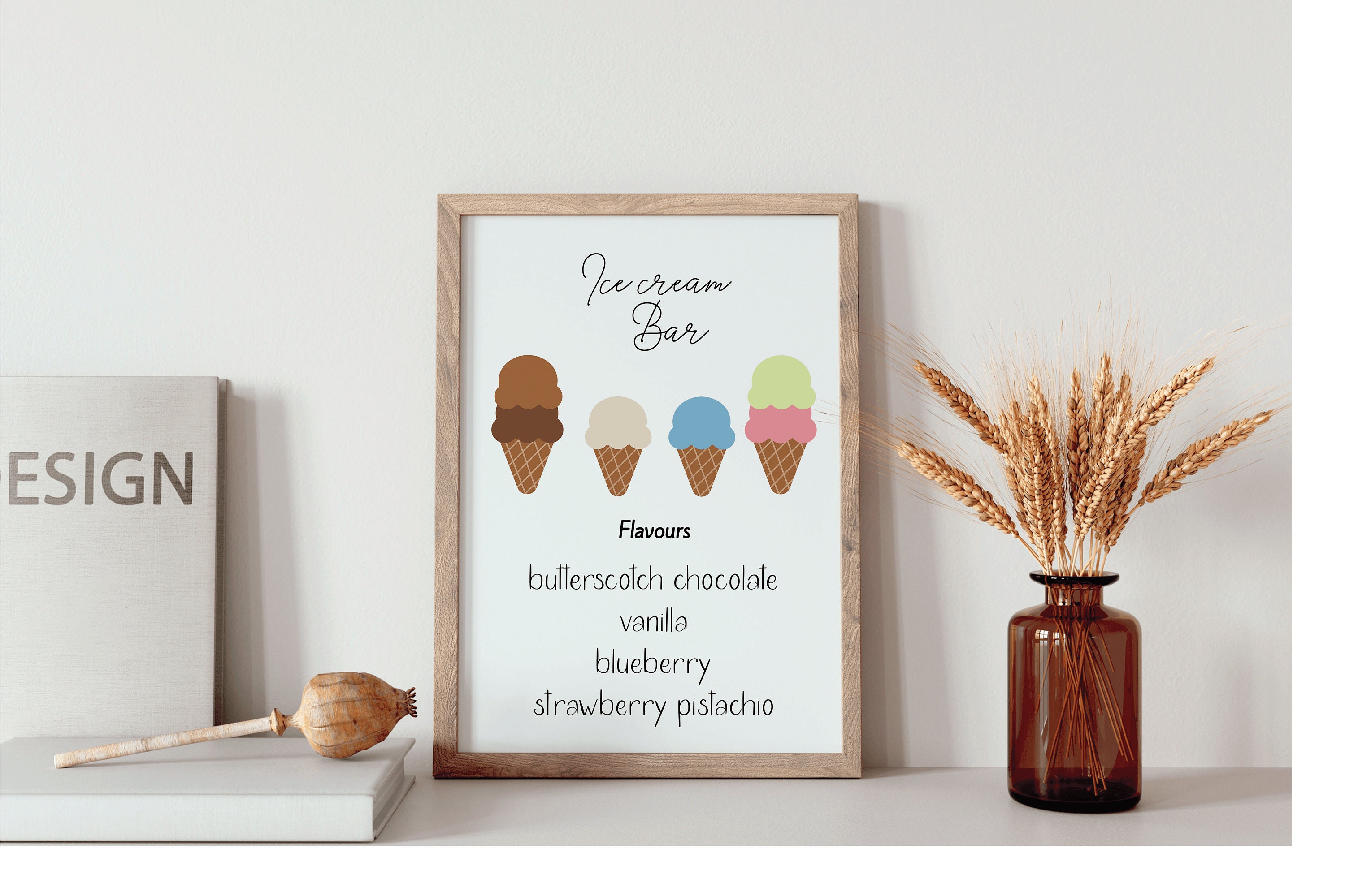 100% Editable Ice Cream Bar Birthday Party Wedding Template Build Your ...