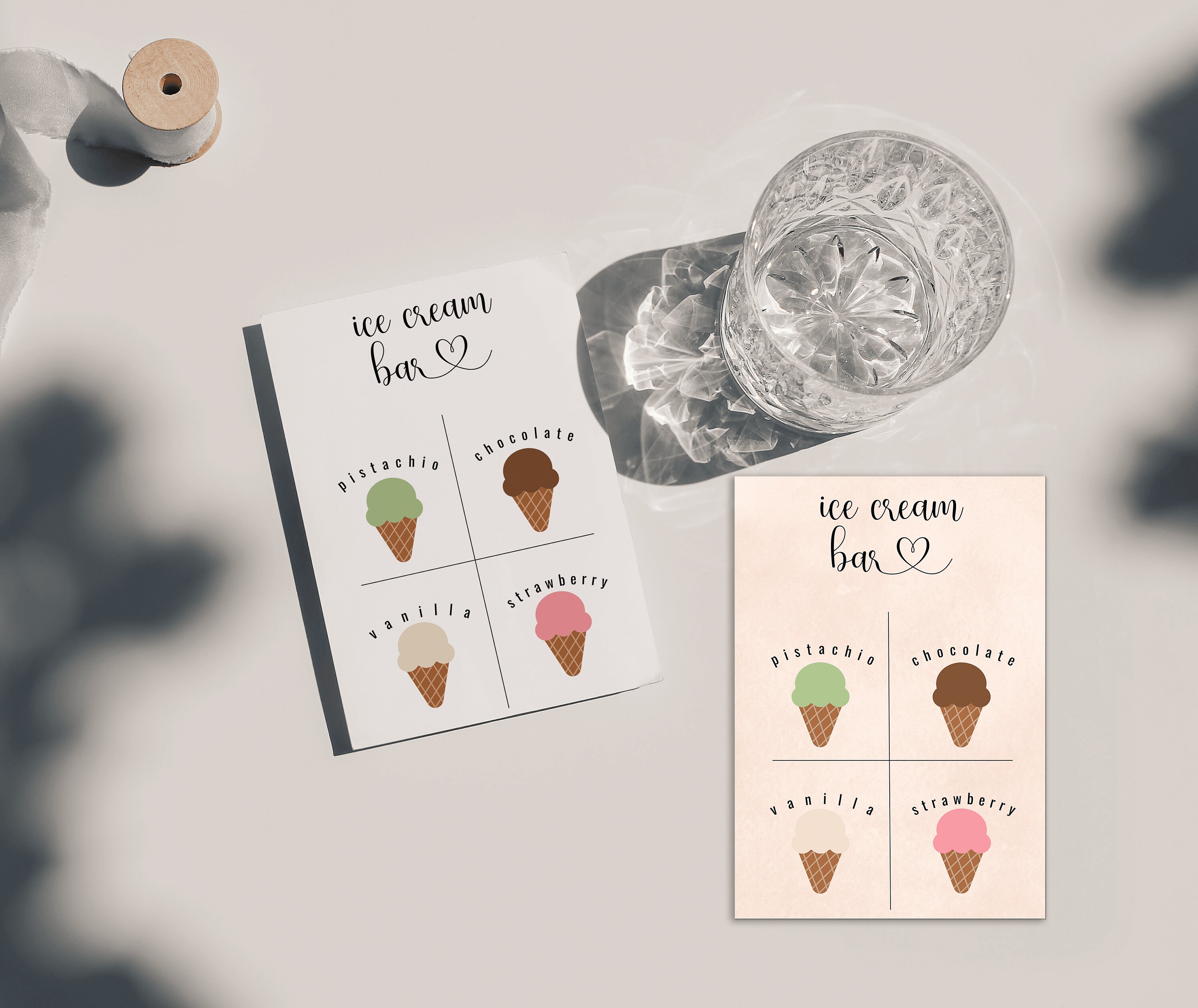 100% Editable Ice Cream Bar Template Build Your Own Ice Cream Menu Ice ...