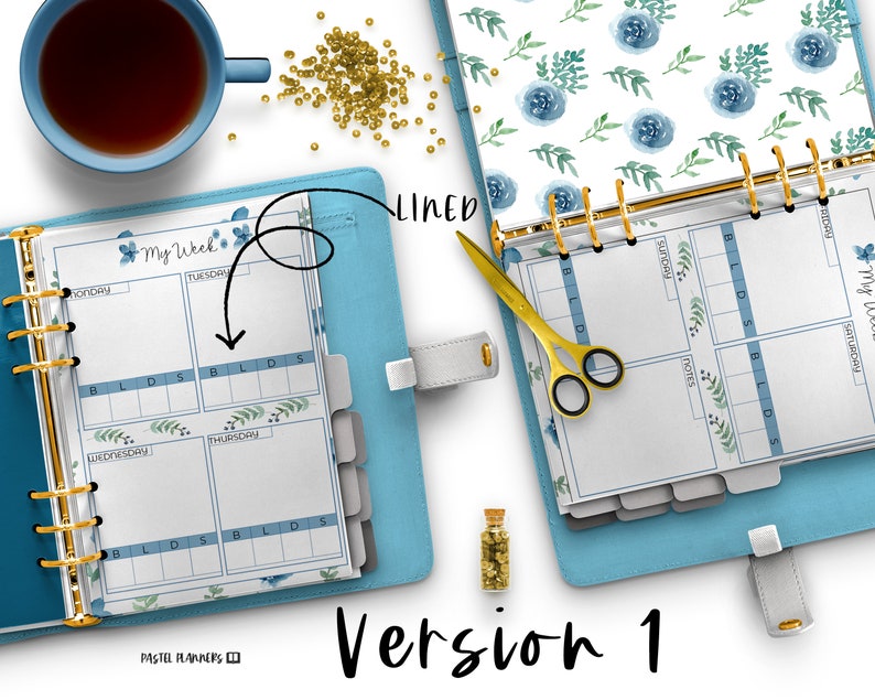 Weekly Vertical Planner Printable Weekly Agenda Daily Schedule - Etsy