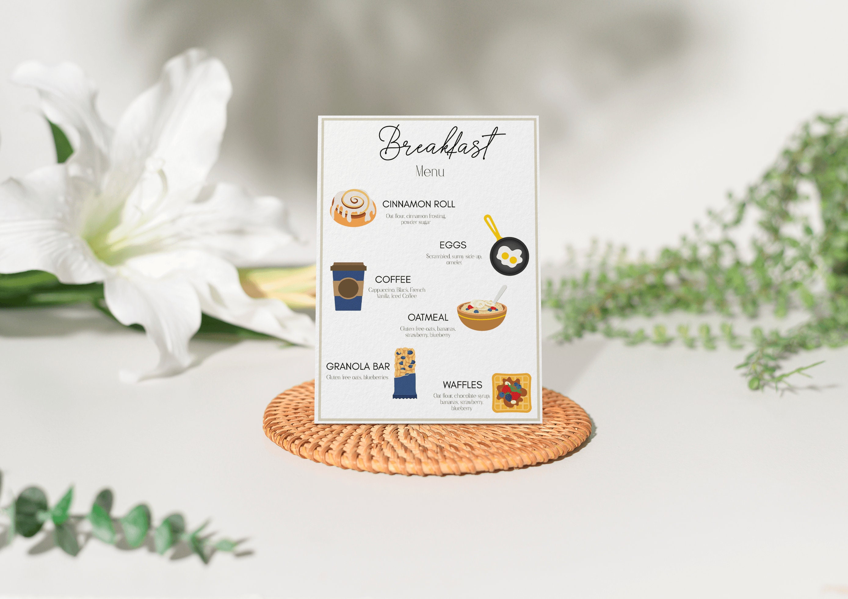 Editable Breakfast Bar Sign Breakfast Bar Template Wedding Party Shower ...