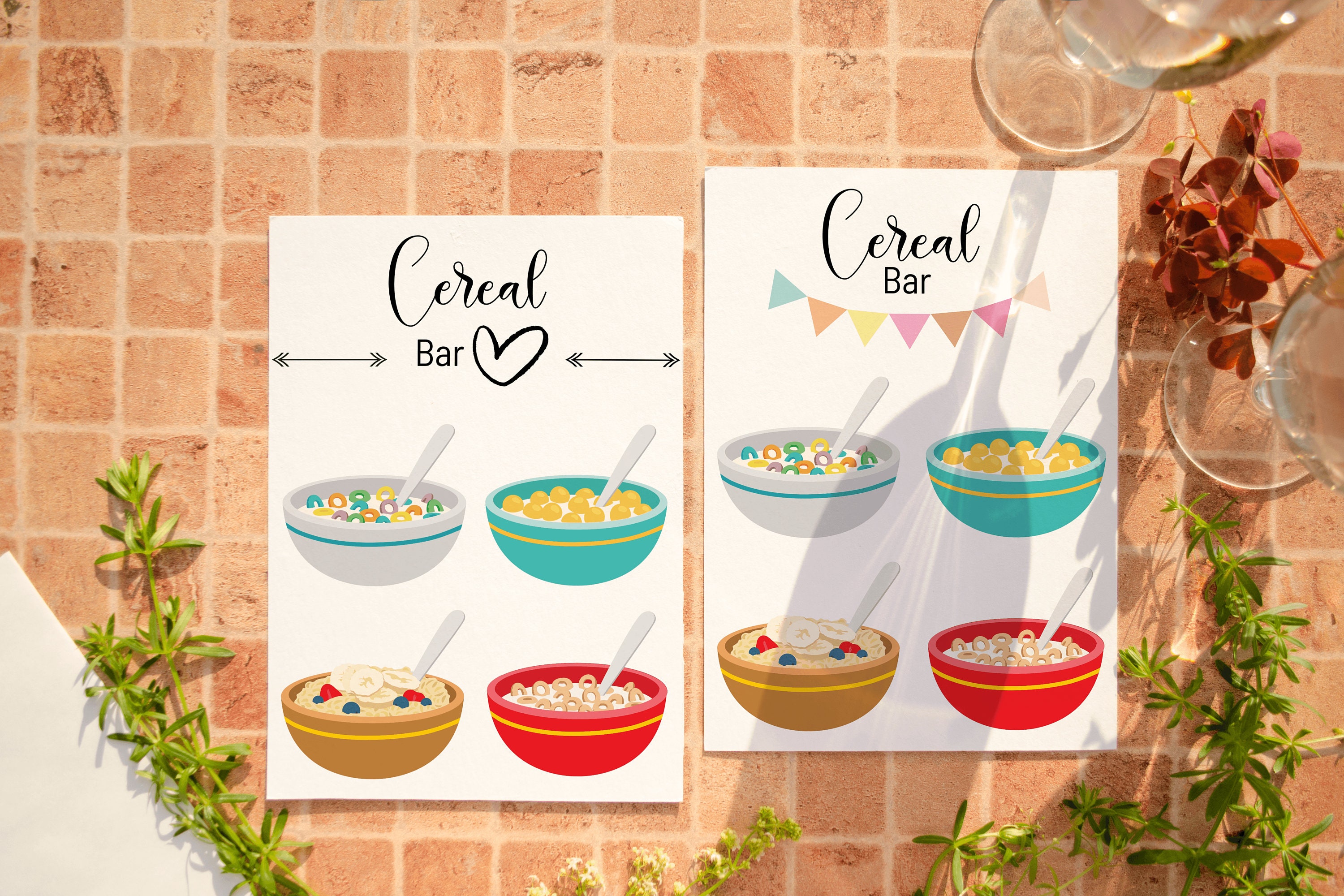 Cereal Bar Sign Cereal Station Pancake and Pajama Party Breakfast Sign ...
