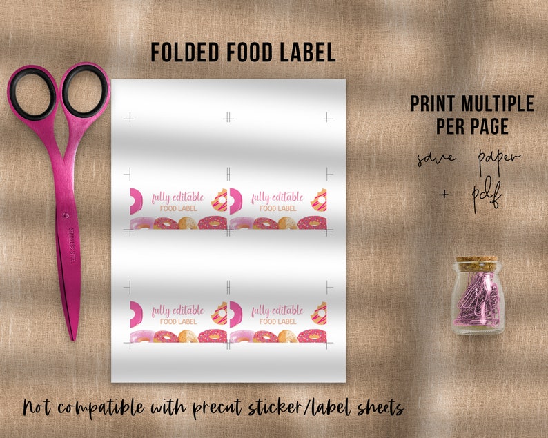Editable Donut Birthday Party Food Label Template Food Tents Printable ...