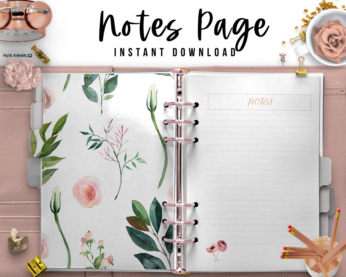 Floral Daily Planner Printable Day Organizer Daily Agenda Goal - Etsy