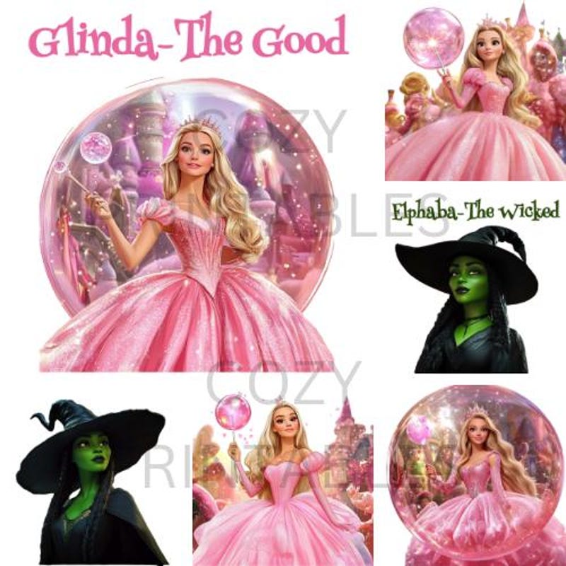 Glinda and Elphaba Png - Etsy