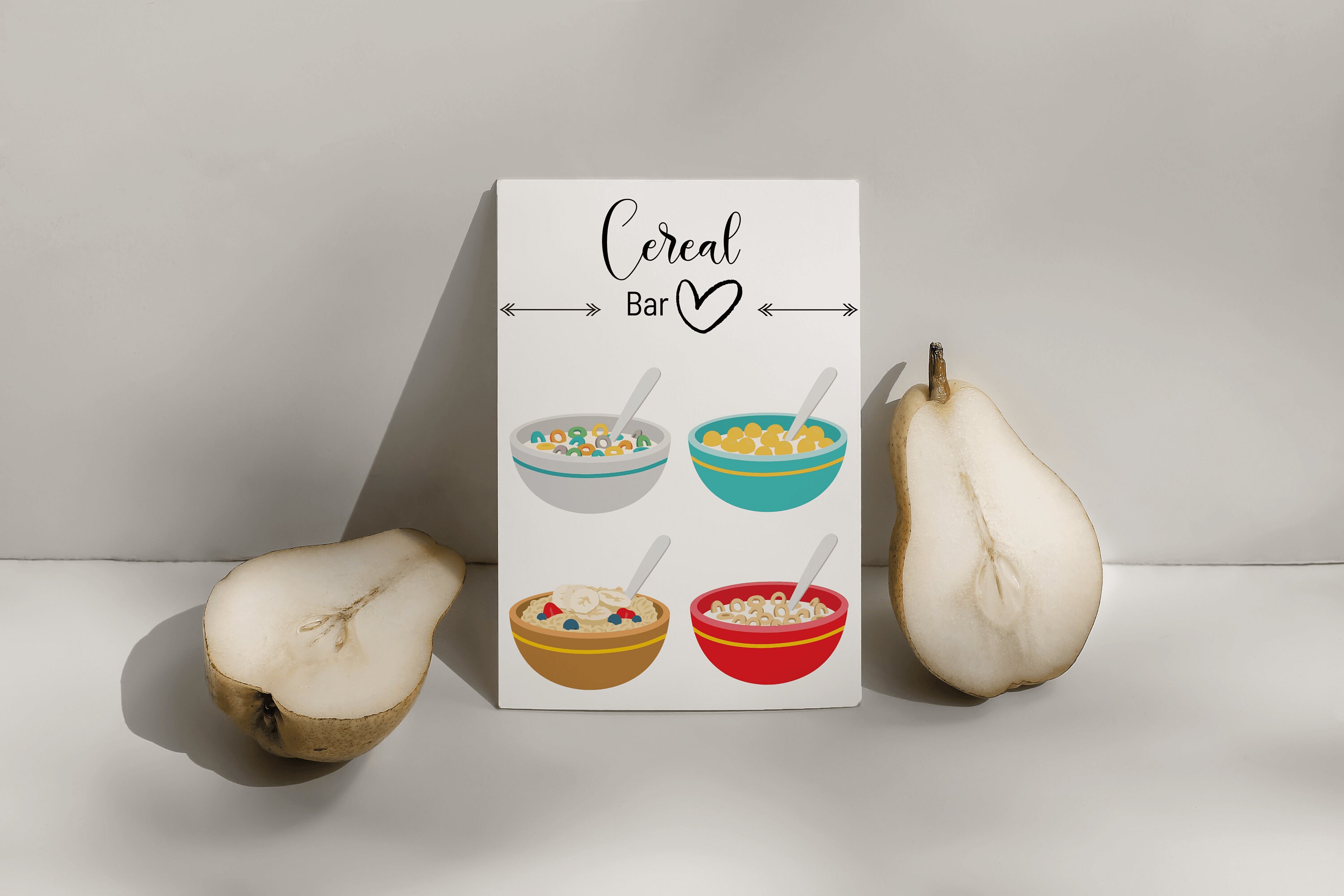 Cereal Bar Sign Cereal Station Pancake and Pajama Party Breakfast Sign ...