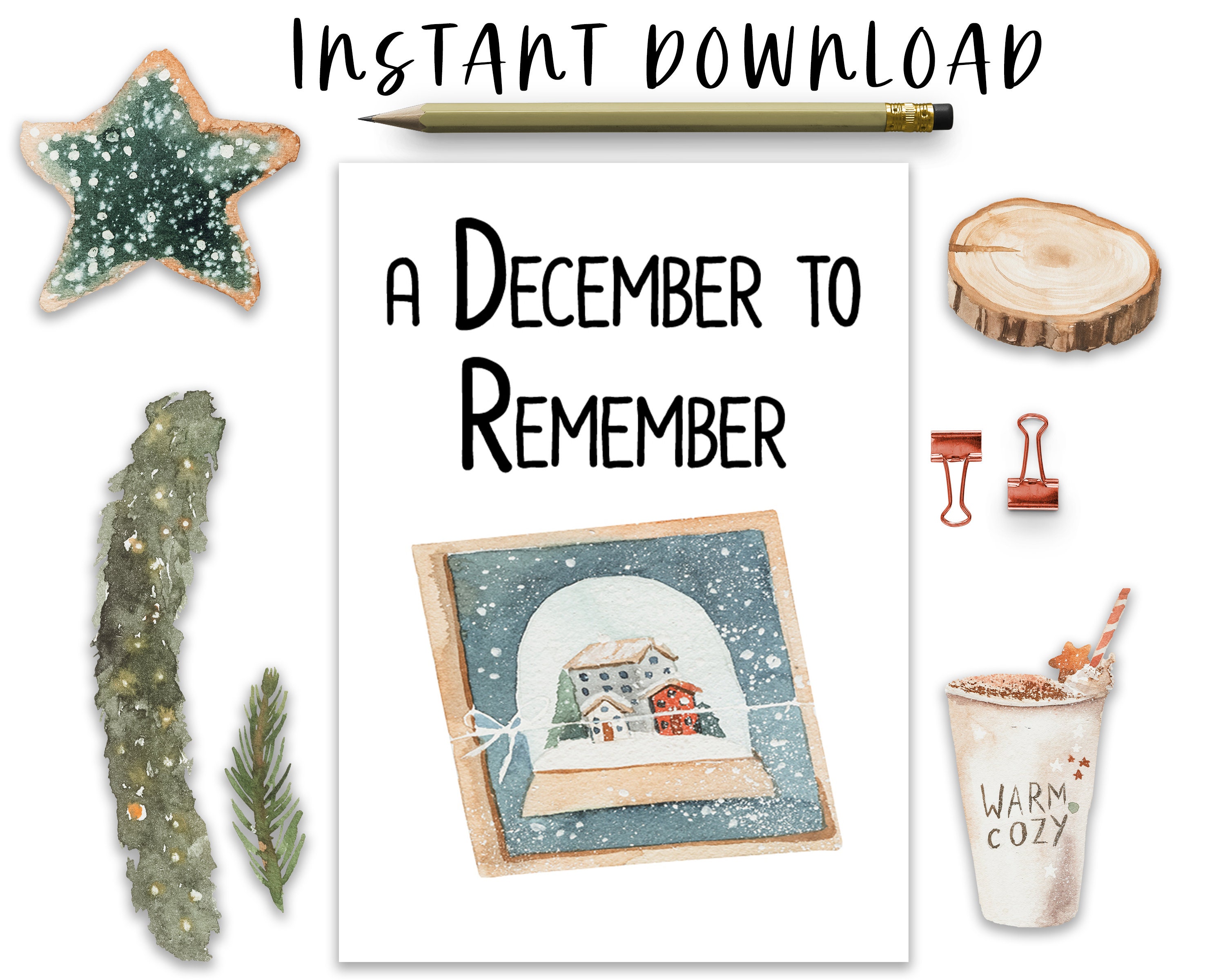 Festive Christmas Planner Dashboards December Quotes Covers Happy ...
