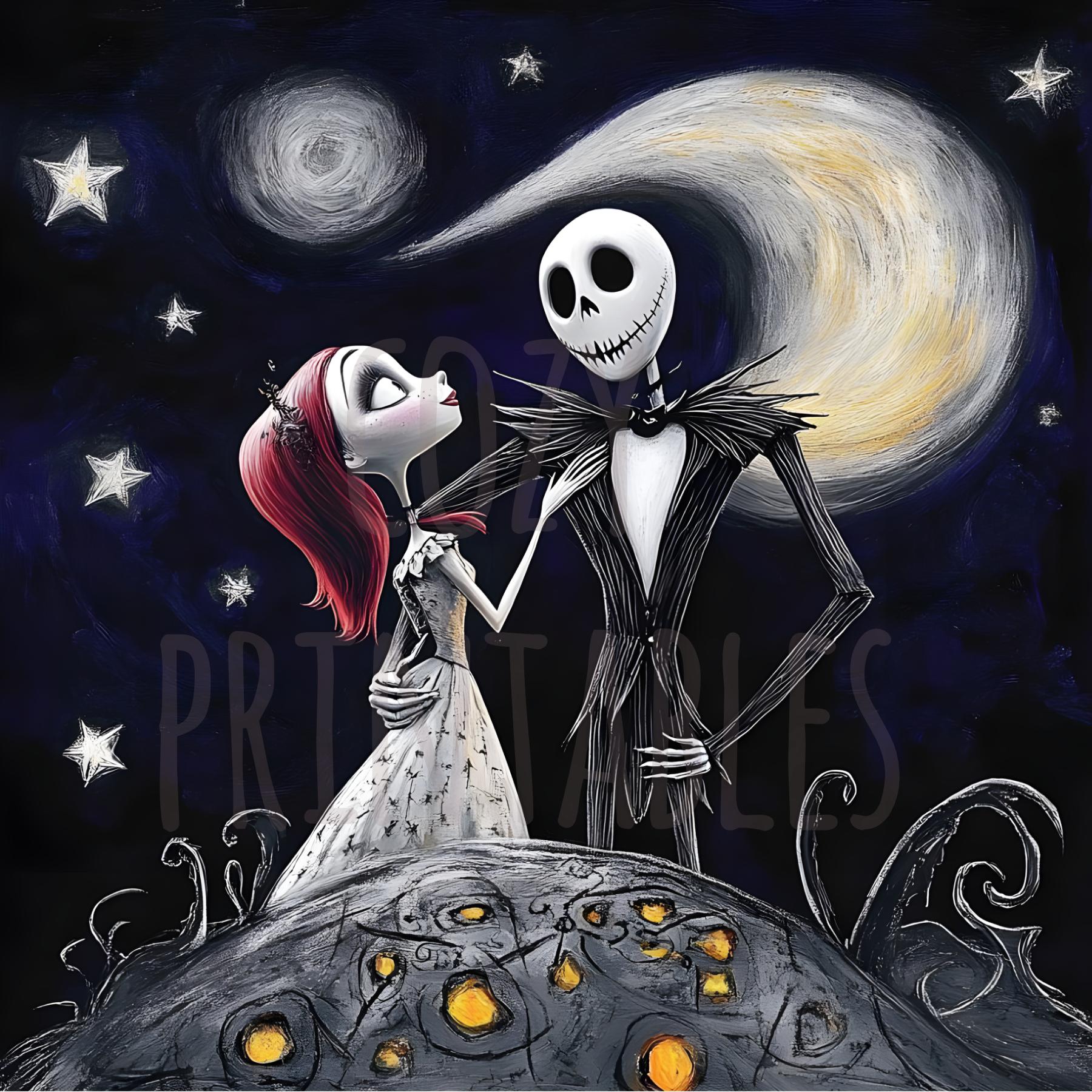 Jack & Sally PNG Bundle Sublimation Design Highquality Digital Art ...