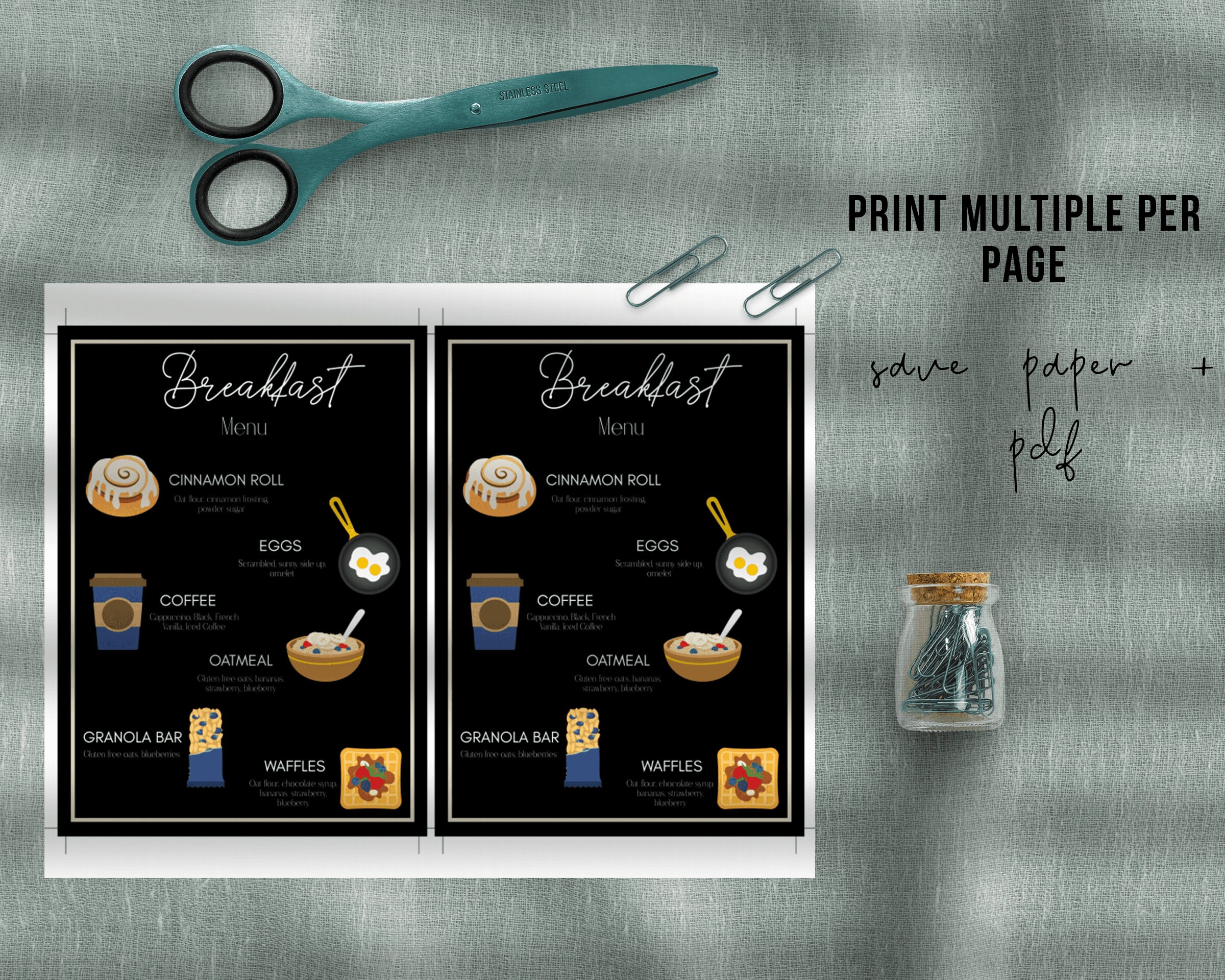 Editable Breakfast Bar Sign Breakfast Bar Template Wedding Party Shower ...
