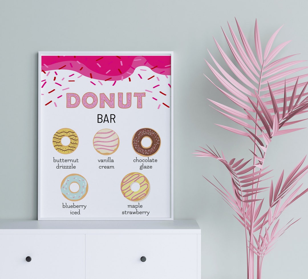 Donut Bar Sign Create Your Own Donut Menu Editable Donut Station ...