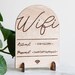 Personalised Oak Home Wifi Sign, Password Plaque, Wooden Internet Sign ...