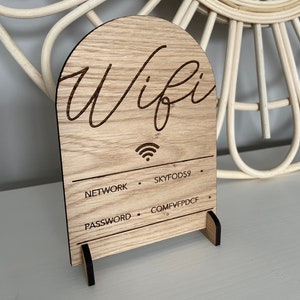 Wifi Password, Custom Wifi Sign, Wooden Internet Plaque, Personalised ...