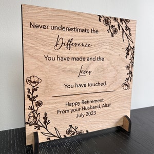 Teacher Retirement Gifts for Women, Teacher Retirement Plaque, Gift for ...