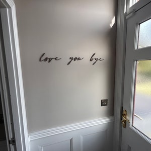 Love You Bye, Hallway Wall Art, Entrance Decor, Above Door Decor, Home ...