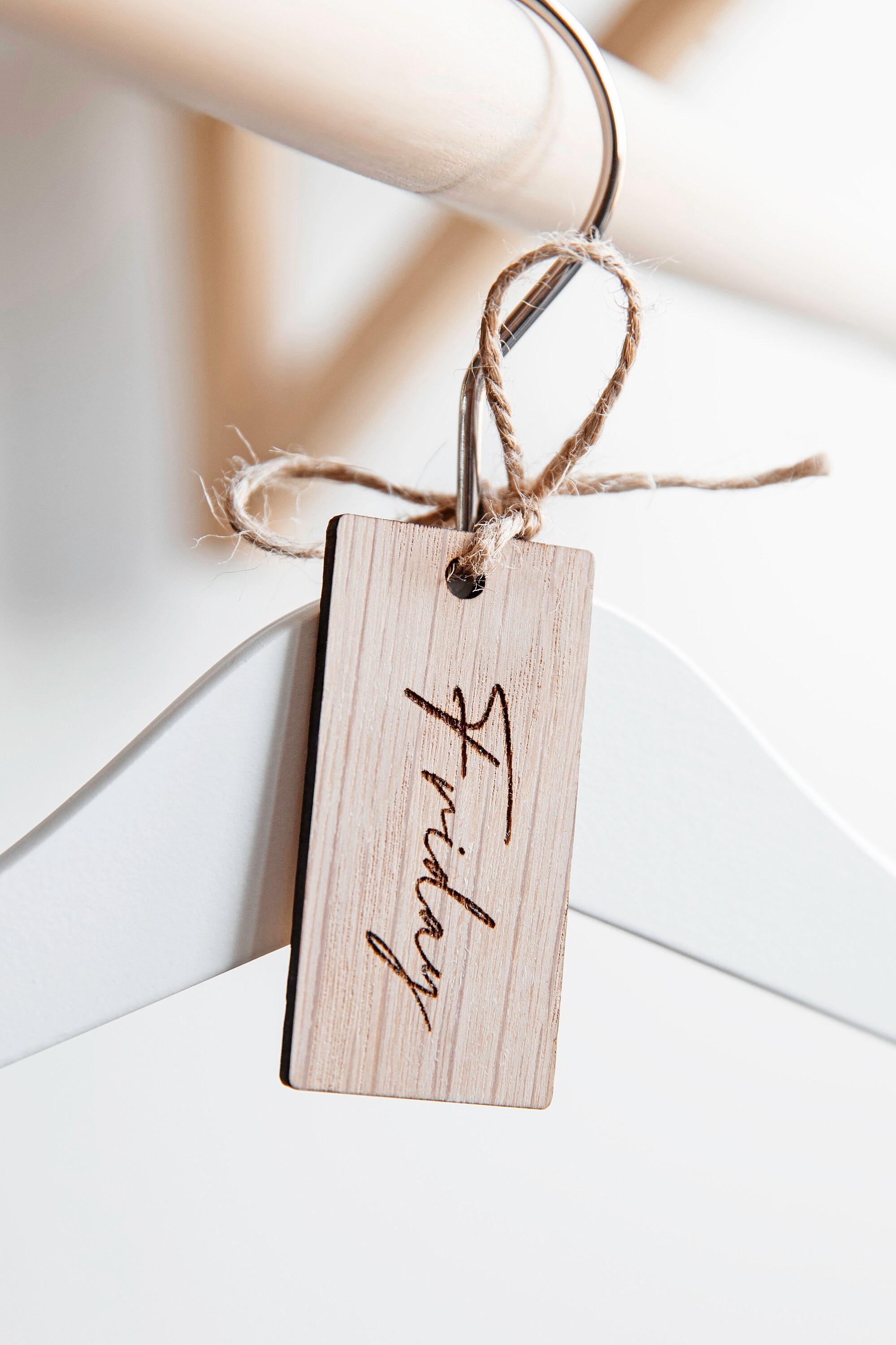 Oak Storage Tags, Wooden Name Tag, Trofast Labels, Personalised Storage ...