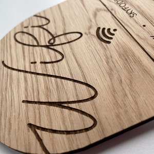 Personalised Oak Home Wifi Sign, Password Plaque, Wooden Internet Sign ...