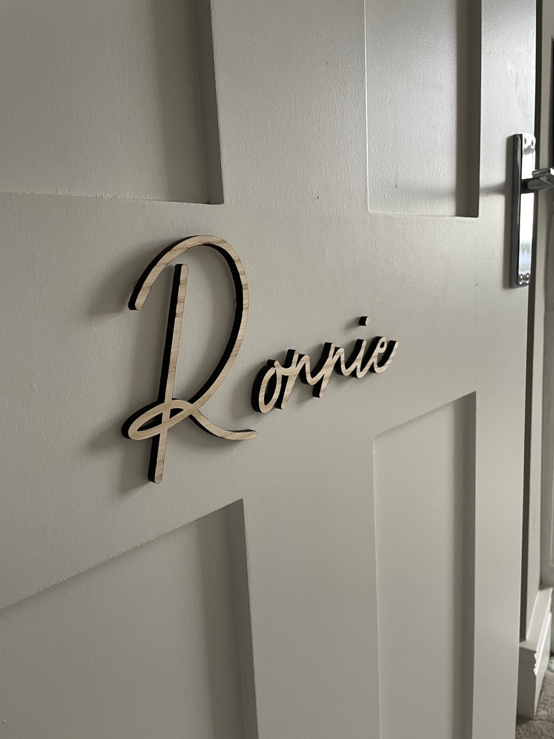 Door Name Sign, Personalised Wooden Name Sign, Kids Door Sign, Nursery ...