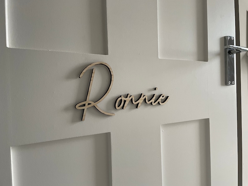 Personalised Wooden Door Name Sign, Kids Door Sign, Nursery Decor ...
