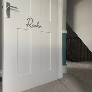Door Name Sign, Personalised Wooden Name Sign, Kids Door Sign, Nursery ...