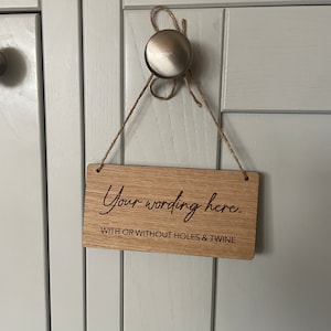 Personalised Hanging Sign, Sign Wooden, Custom Wood Sign, Wooden Plaque ...