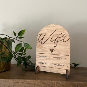 Wifi Password, Custom Wifi Sign, Wooden Internet Plaque, Personalised ...