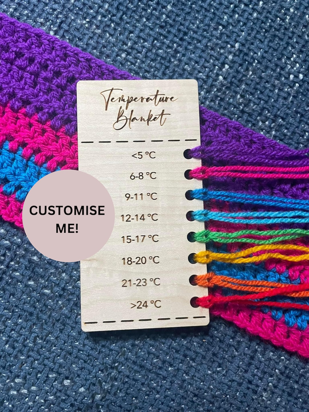 Custom Temperature Blanket Colour Chart, Temp Blanket Chart ...
